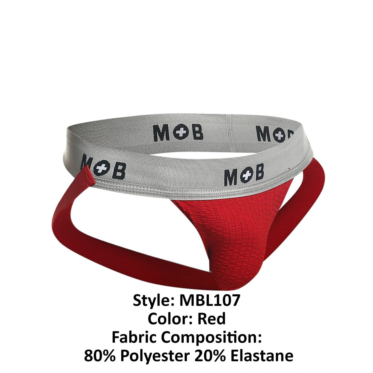 MaleBasics MBL107 MOB Classic Fetish Jock 3 Inches Jockstrap Color Red ...